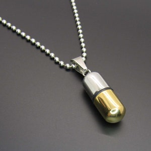 Stainless Steel Pill Capsule With Rubber Ring, Water Tight Stash ...