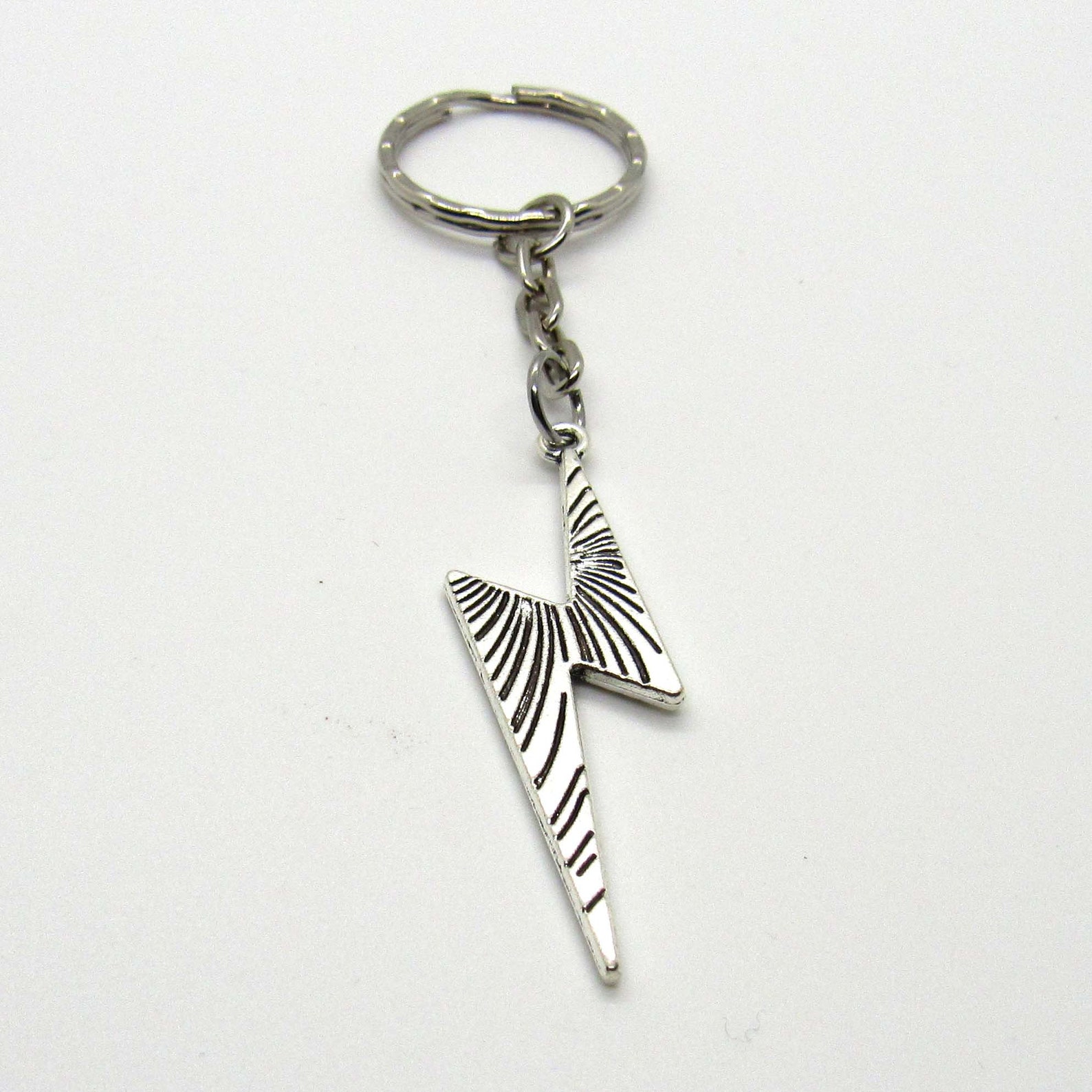 Lightning Bolt Pendant Key Ring, Bolt Charm Key Chain, Thunder Bolt Key ...