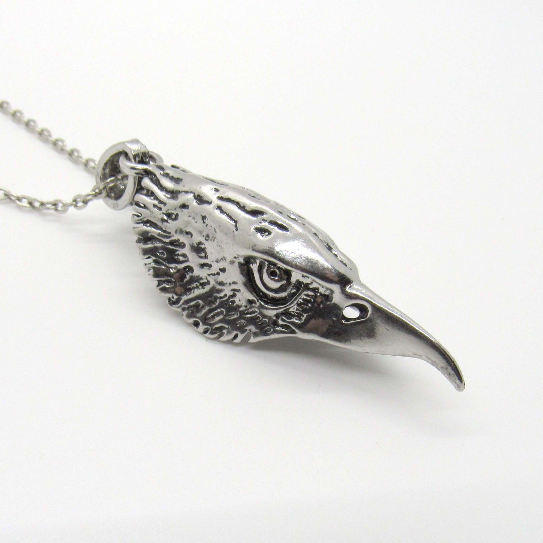 Large Eagle Head Pendant Necklace, Eagle Head Necklace, Men's Necklace ...