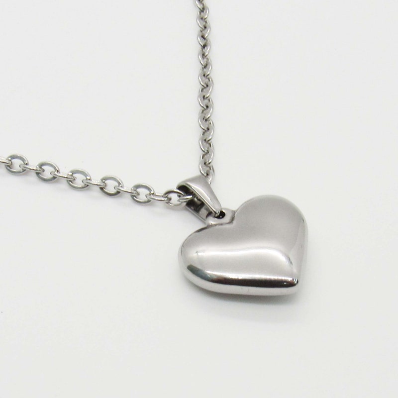 Stainless Steel Heart Necklace - Etsy