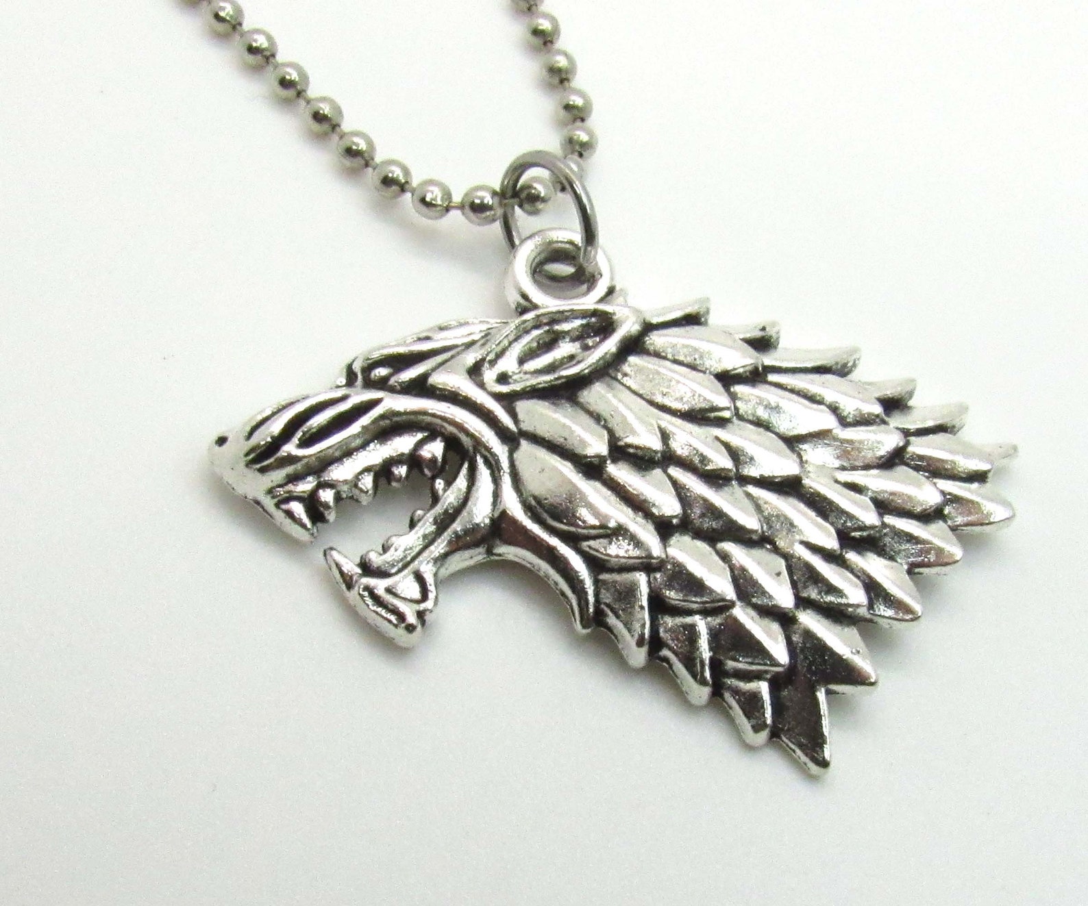 Wolf Head Pendant Necklace Wolf Head Pendant Wolf Jewelry | Etsy