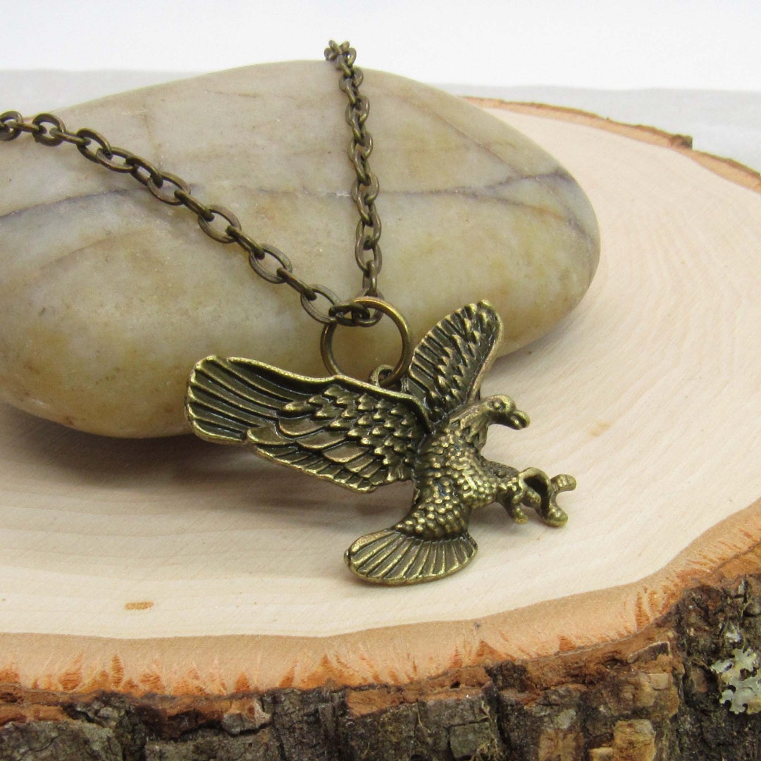 Eagle Pendant Necklace, Eagle Jewelry, American Eagle, Nature Necklace ...