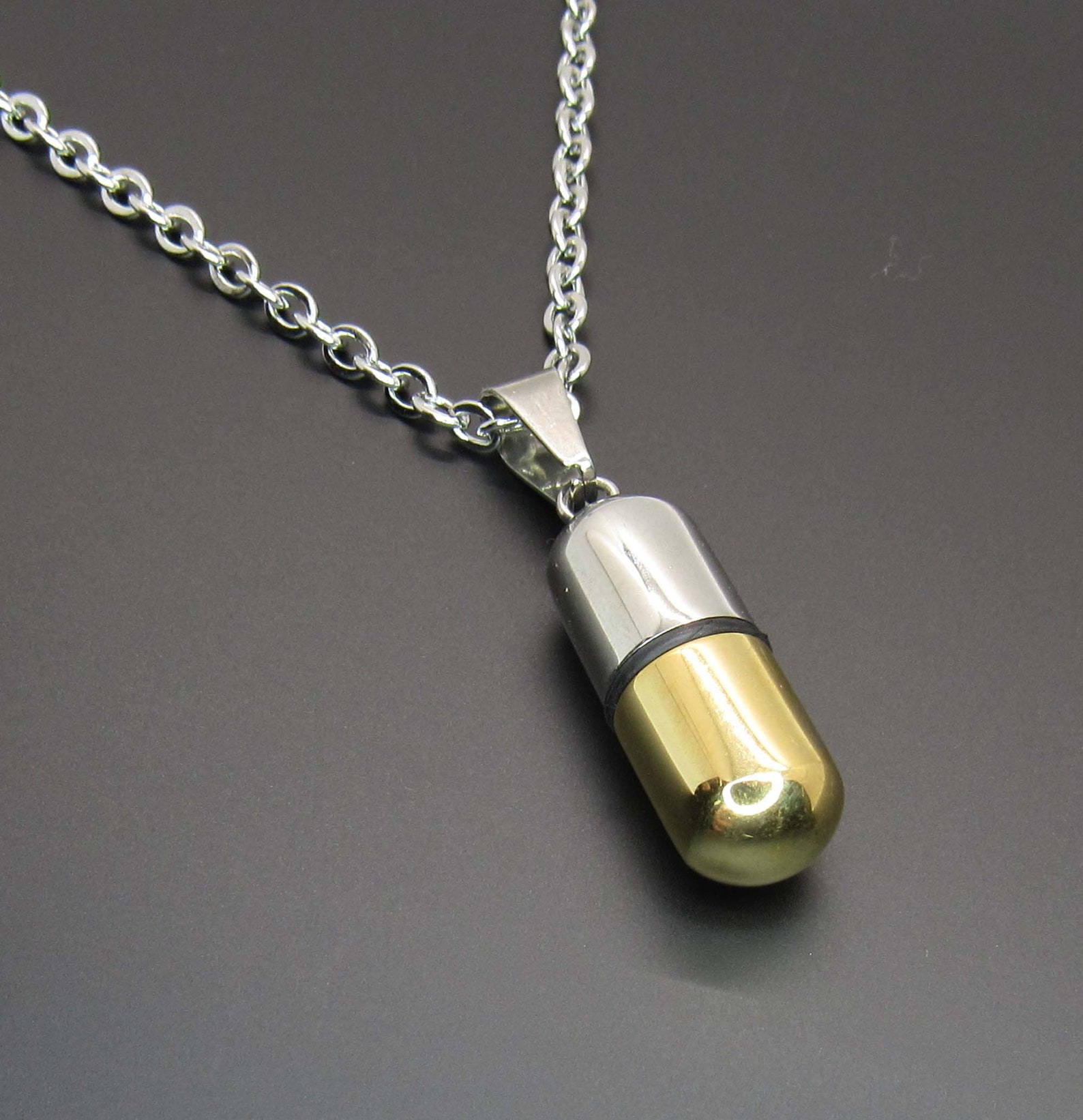 Stainless Steel Pill Capsule With Rubber Ring Water Tight - Etsy