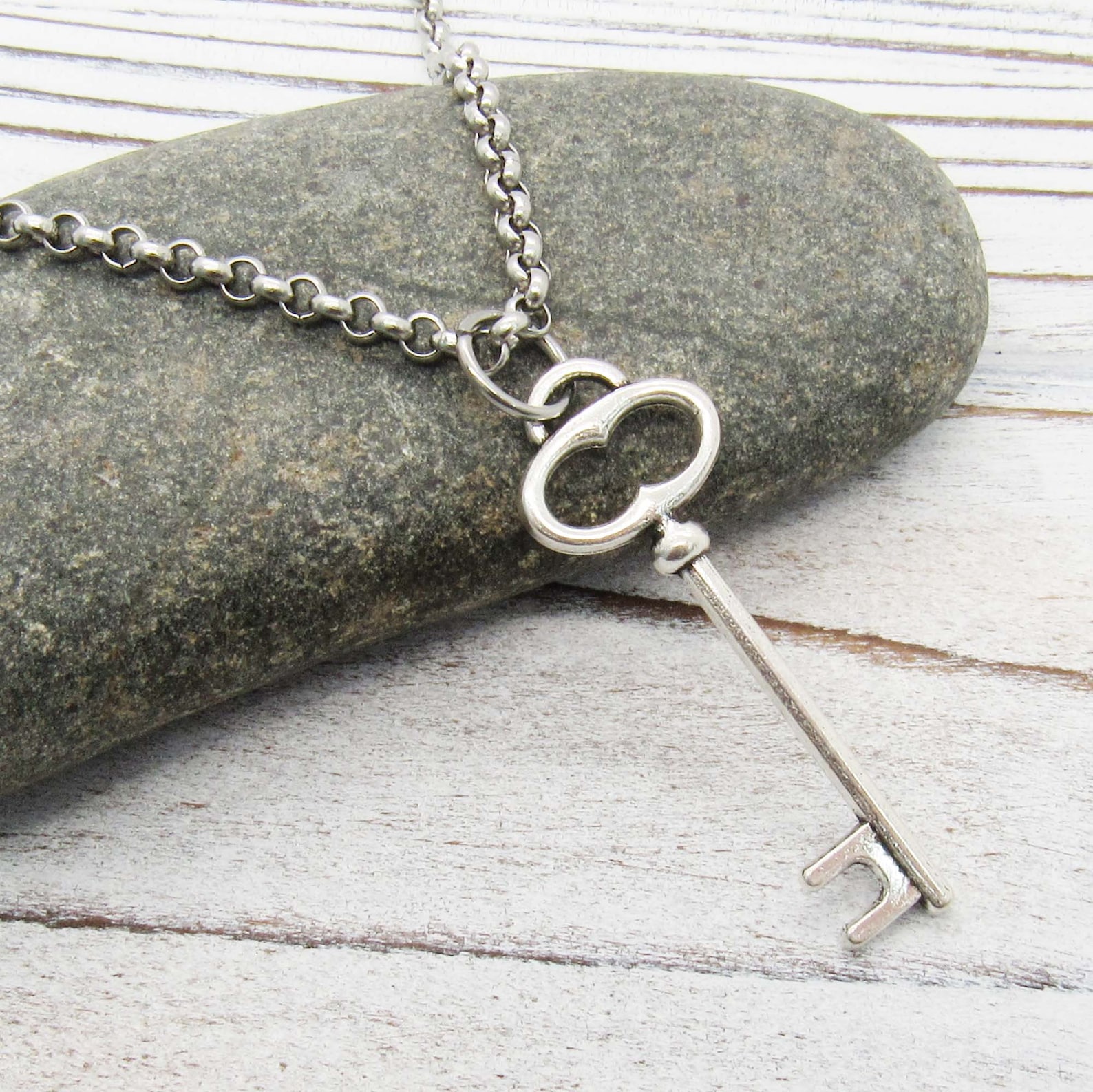 Vintage Style Antique Silver Key Pendant Antique Silver Tone - Etsy