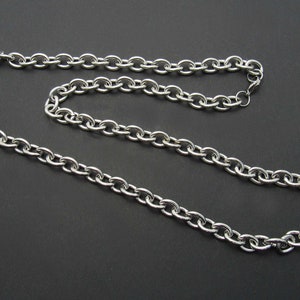 Chunk Cable Chain Necklace for Men, 201 Stainless Steel Cable Chain ...