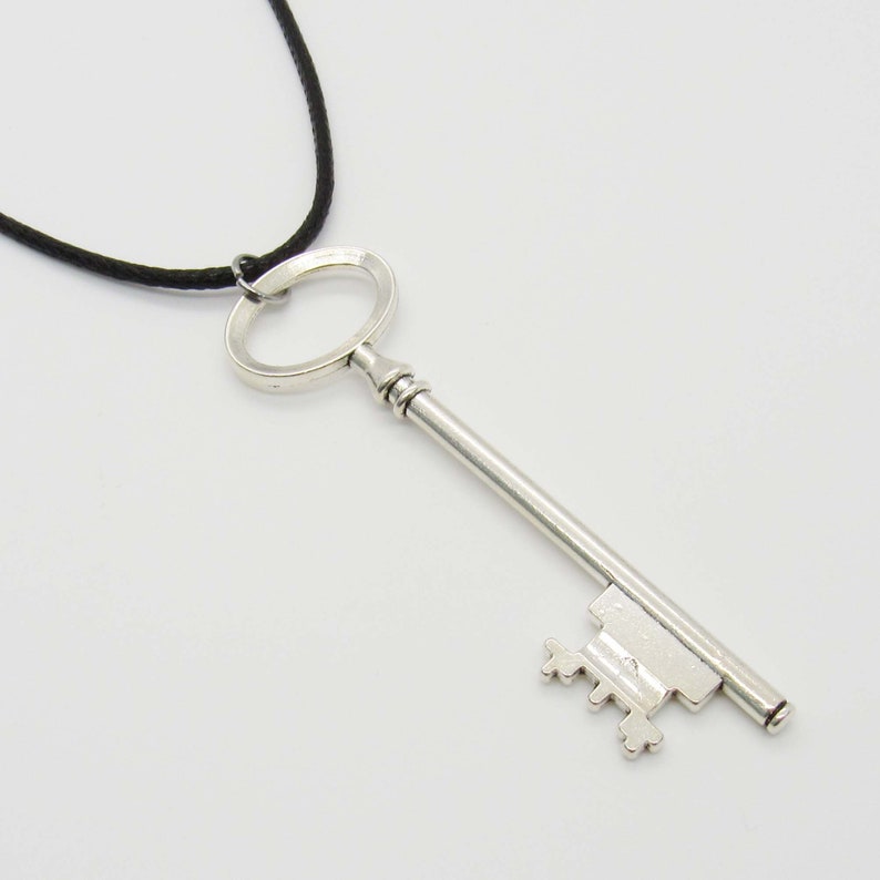 Old Fashioned Key Pendant Antique Silver Tone Large Antique - Etsy