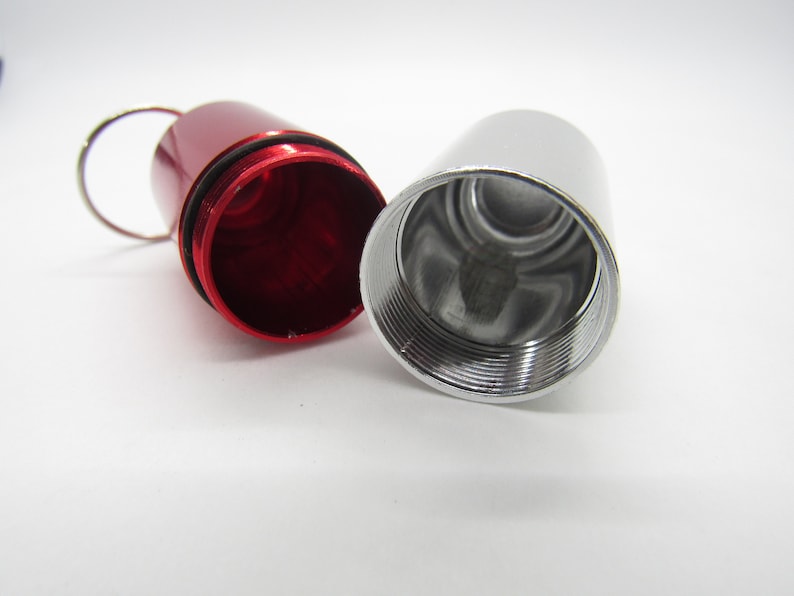 Aluminum Red Pill Bottle Key Ring Pill Shape Key Ring Large - Etsy