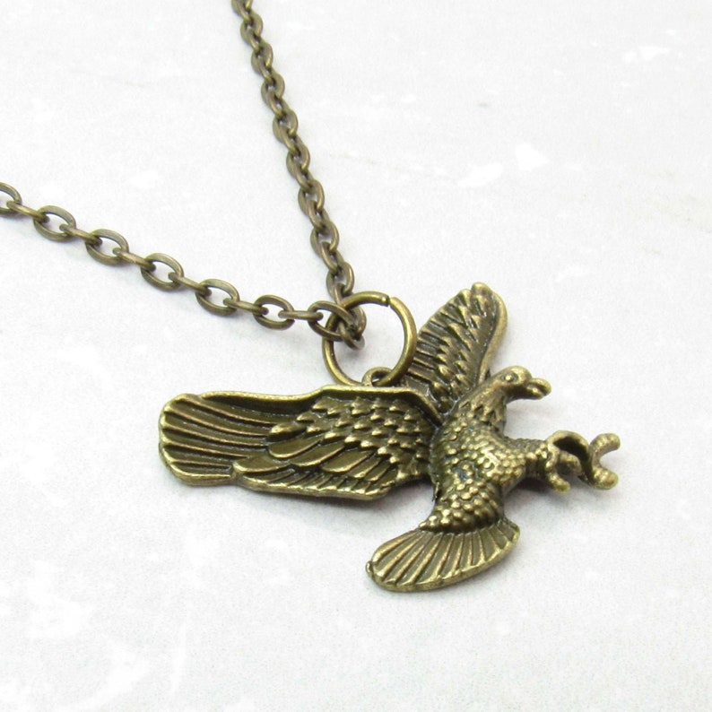 Eagle Pendant Necklace Eagle Jewelry American Eagle Nature - Etsy