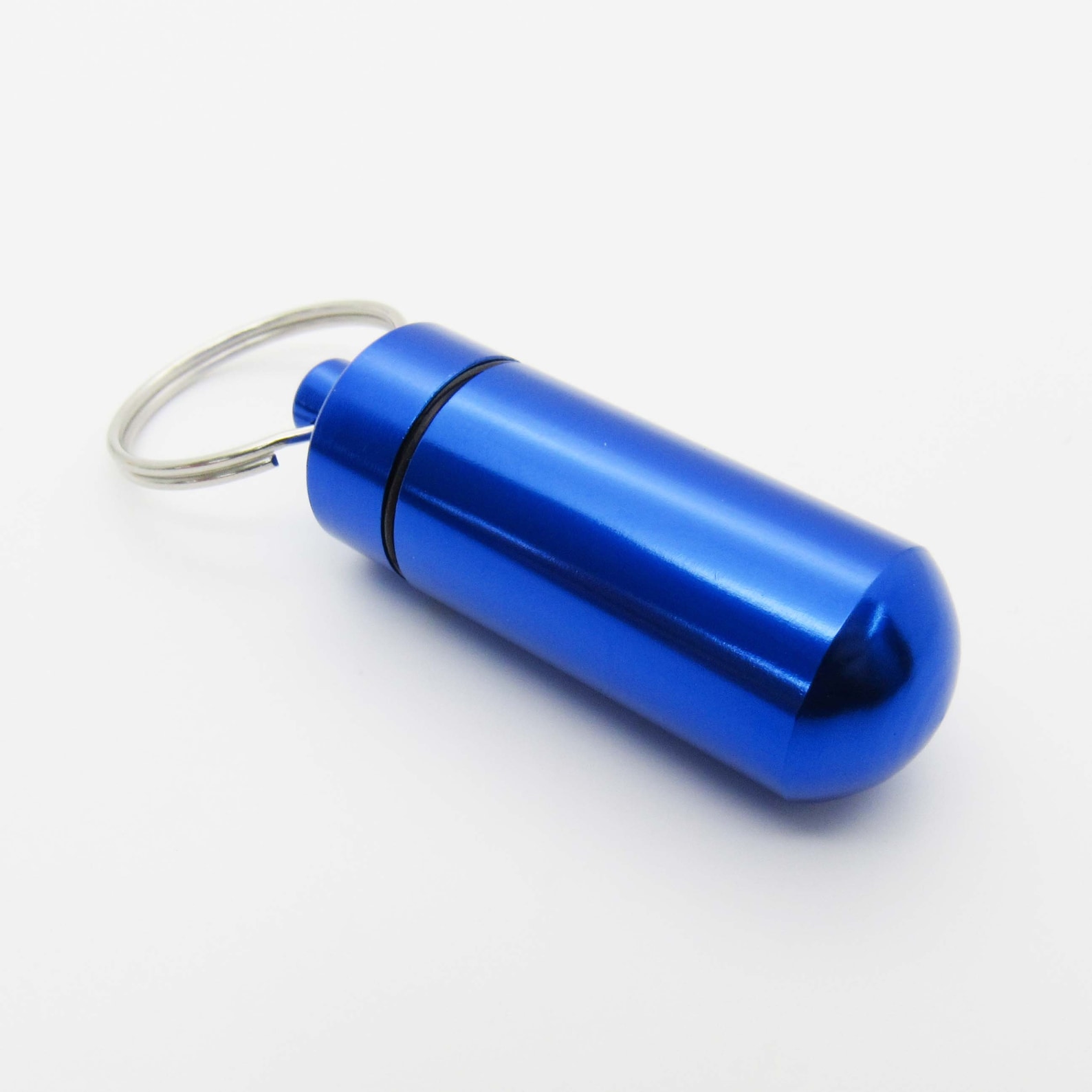 Blue Aluminum Column Pill Bottle Key Ring, Pill Bottle Key Ring, Water ...