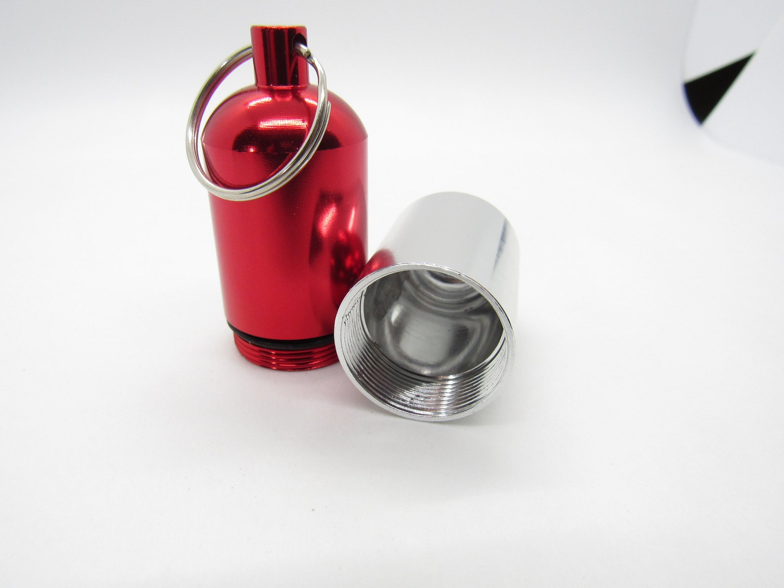 Aluminum Red Pill Bottle Key Ring Pill Shape Key Ring Large | Etsy