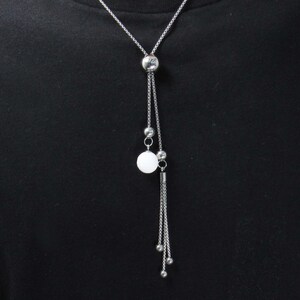 Adjustable Slide Sweater Necklace, Women's Necklace, 304 Stainless ...