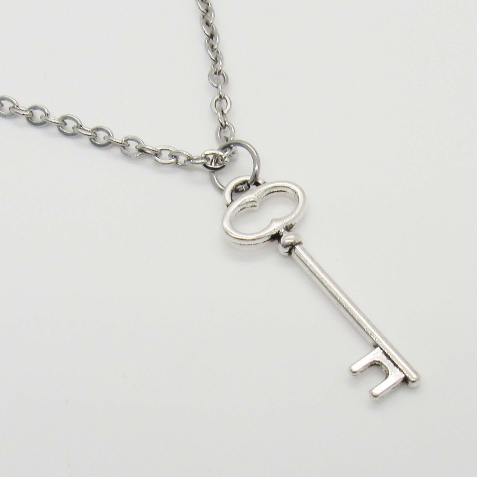 Vintage Style Antique Silver Key Pendant Antique Silver Tone - Etsy