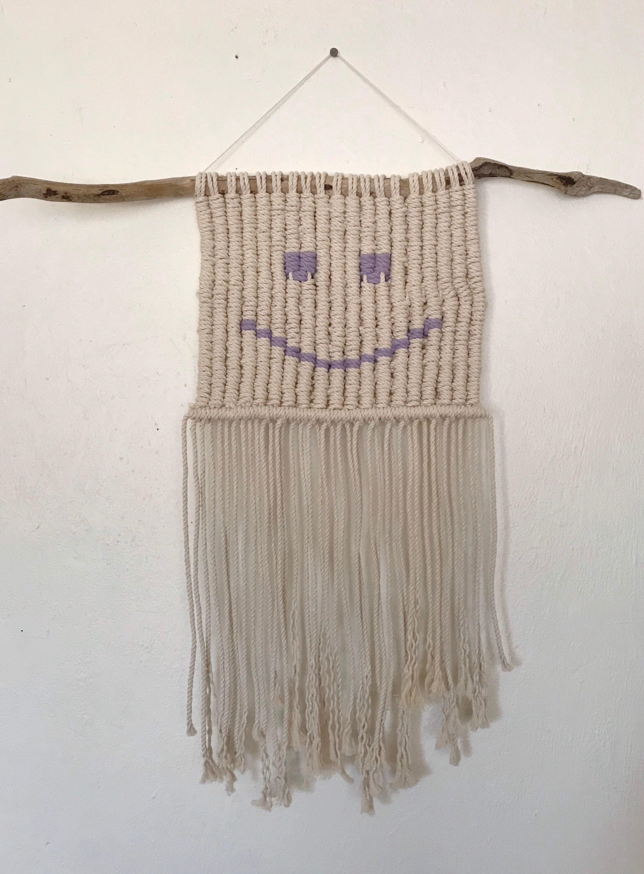 Smiley Macrame Wall Hanging - Etsy