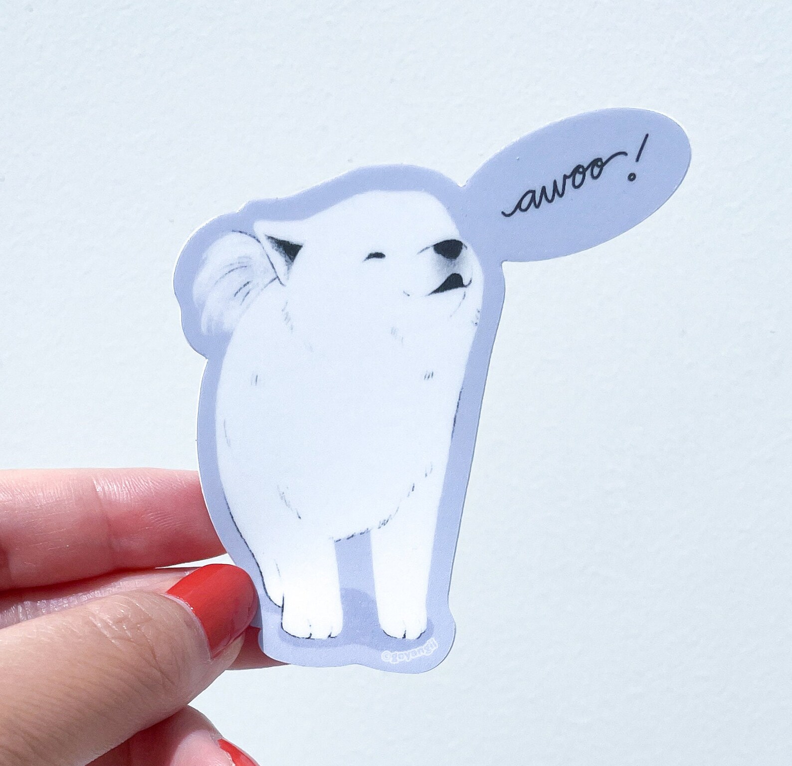 Smol Awoo Samoyed Waterproof Vinyl Sticker - Etsy