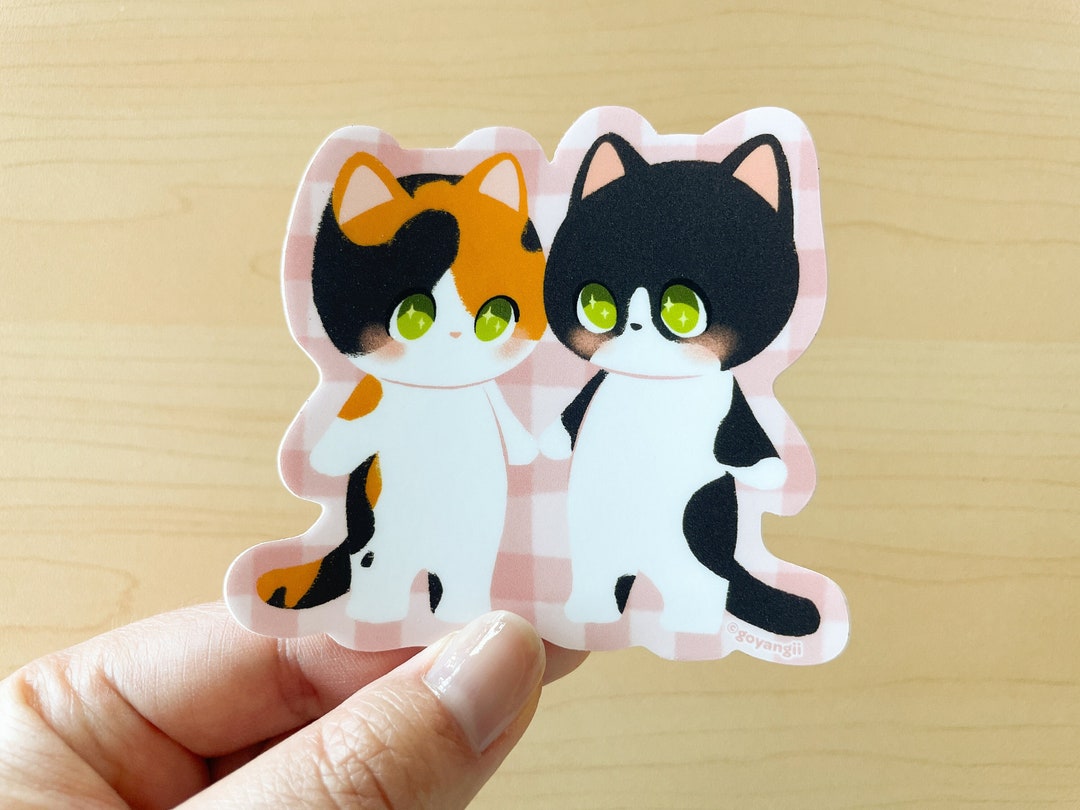 Kitty Besties Waterproof Vinyl Sticker - Etsy