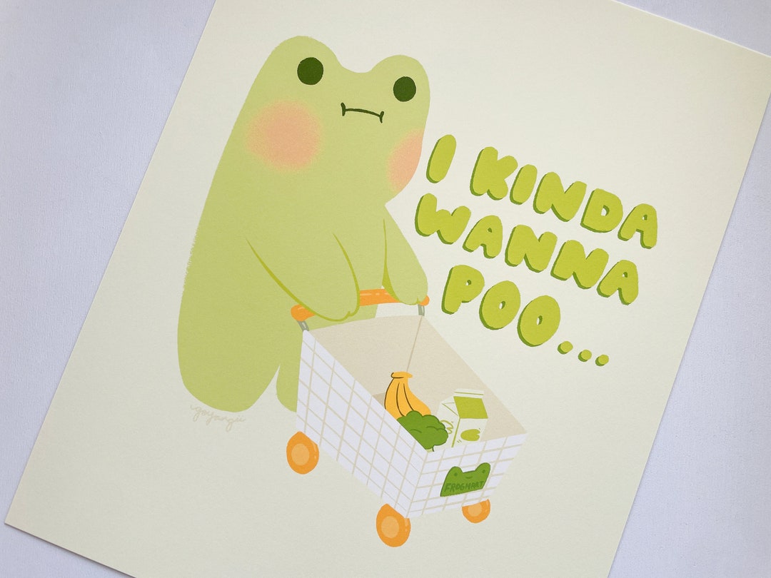 Poo Frog 8 X 10 Art Print - Etsy