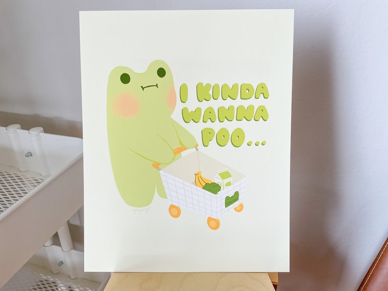 Poo Frog 8 X 10 Art Print - Etsy