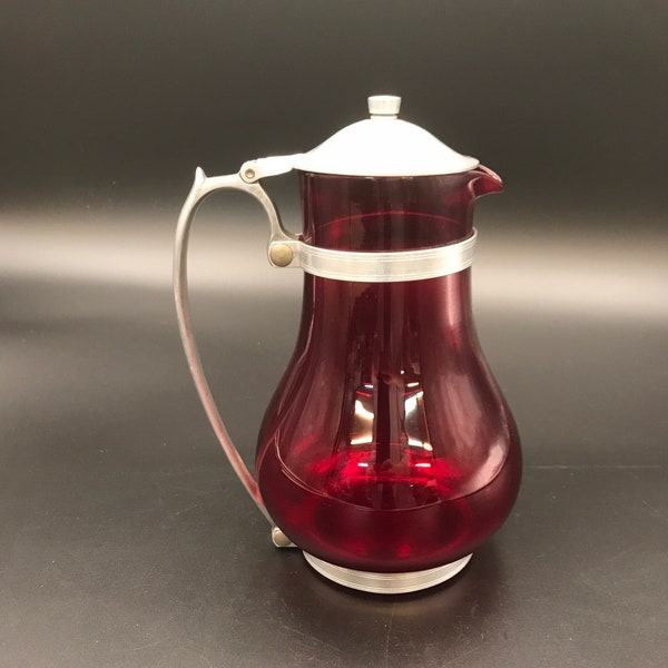 Ruby Red Water Pitcher - Etsy