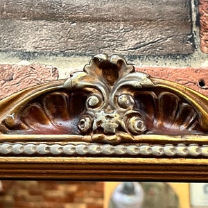 Mirror, Pie Crust Frame, Hand Painted Gold/green, C. 1920s - Etsy