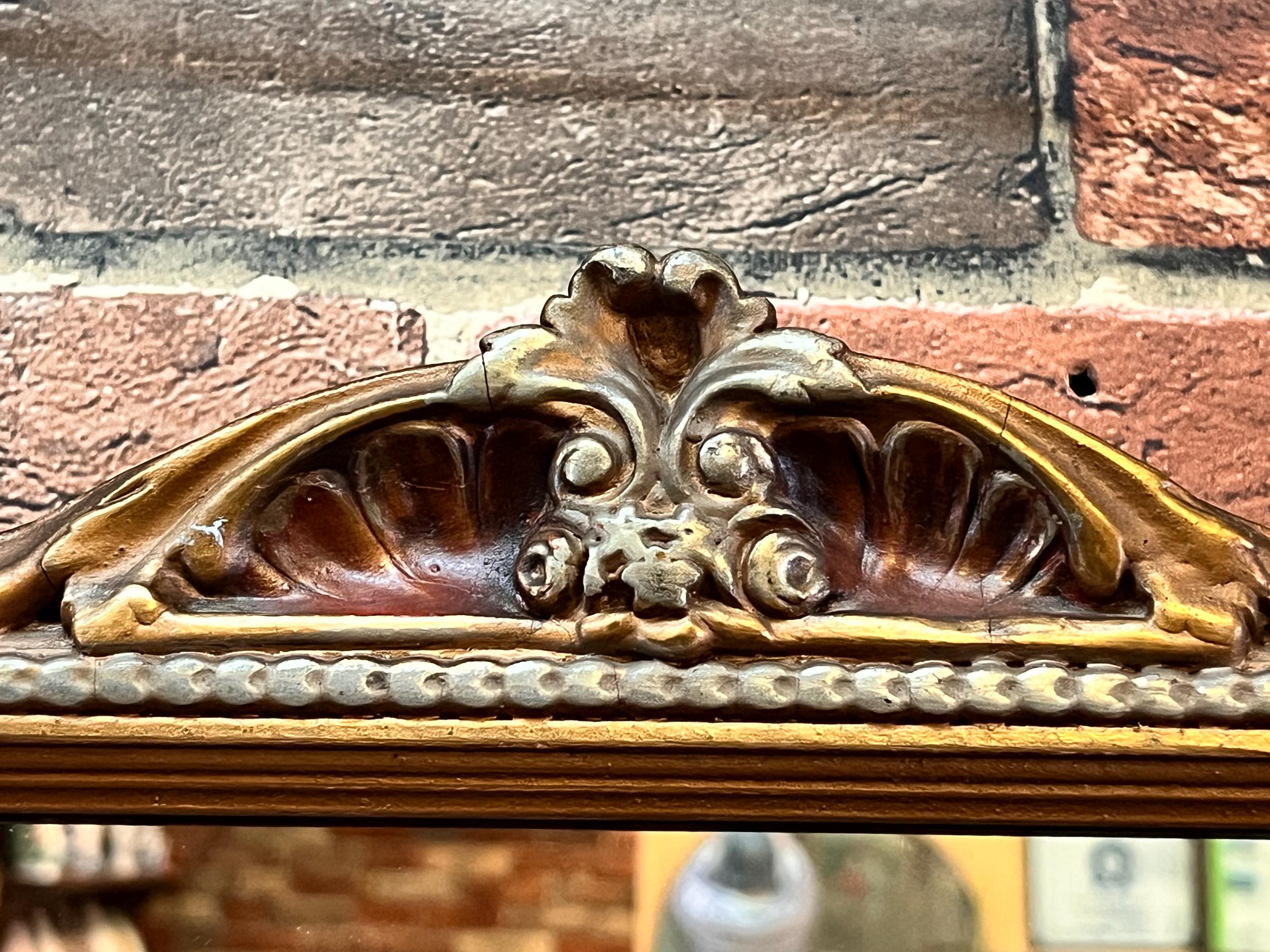 Mirror, Pie Crust Frame, Hand Painted Gold/green, C. 1920s - Etsy