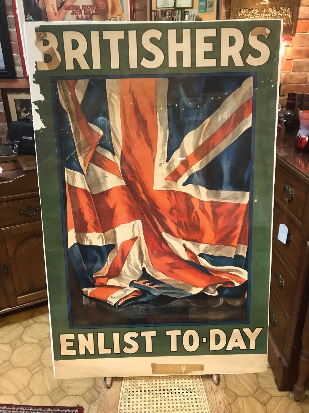 Poster, WWI, "britishers Enlist To-day", Guy Lipscomb's Most Famous ...