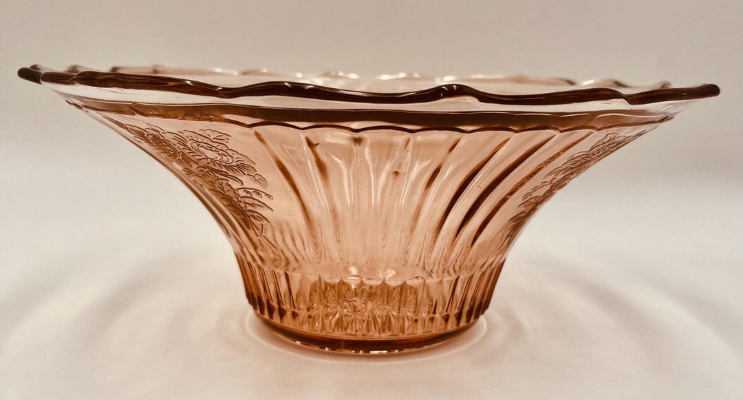 Pink Depression "mayfair" Pattern Hocking Glass Co. Deep Scalloped Bowl ...