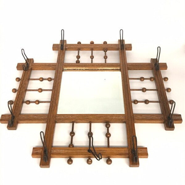 Antique Wall Mirror Coat Rack - Etsy