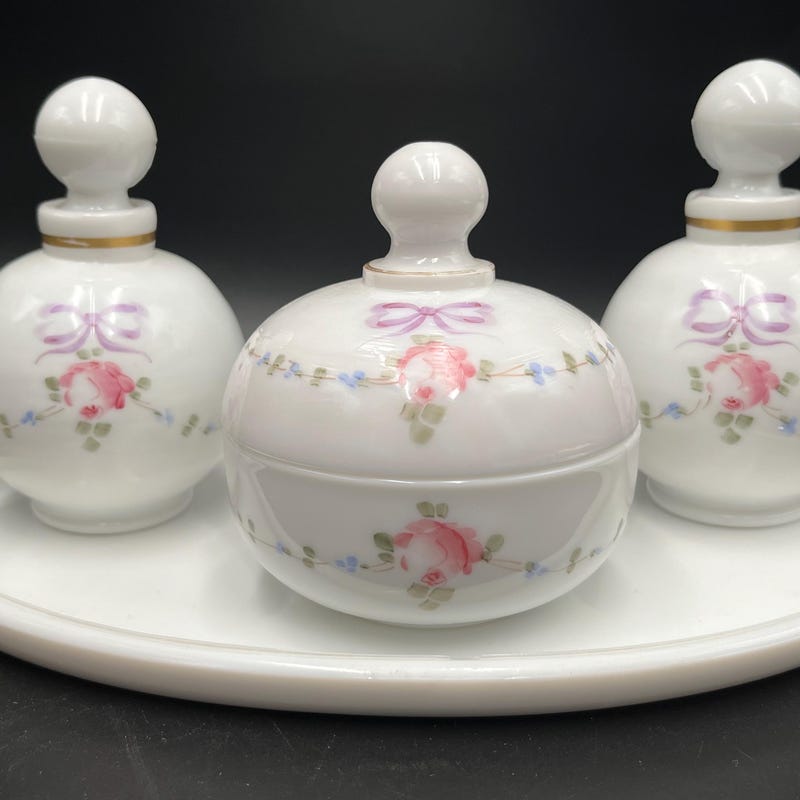 Glass Dresser Set - Etsy