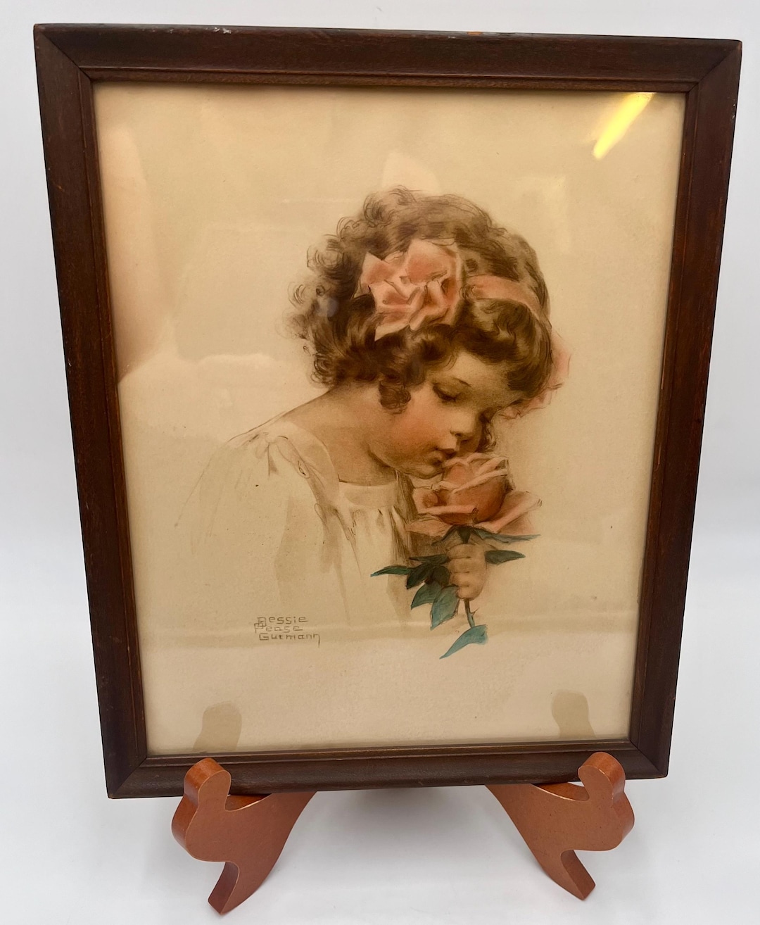 Bessie Pease Gutmann (american 1876-1960) Framed Lithograph, "five ...