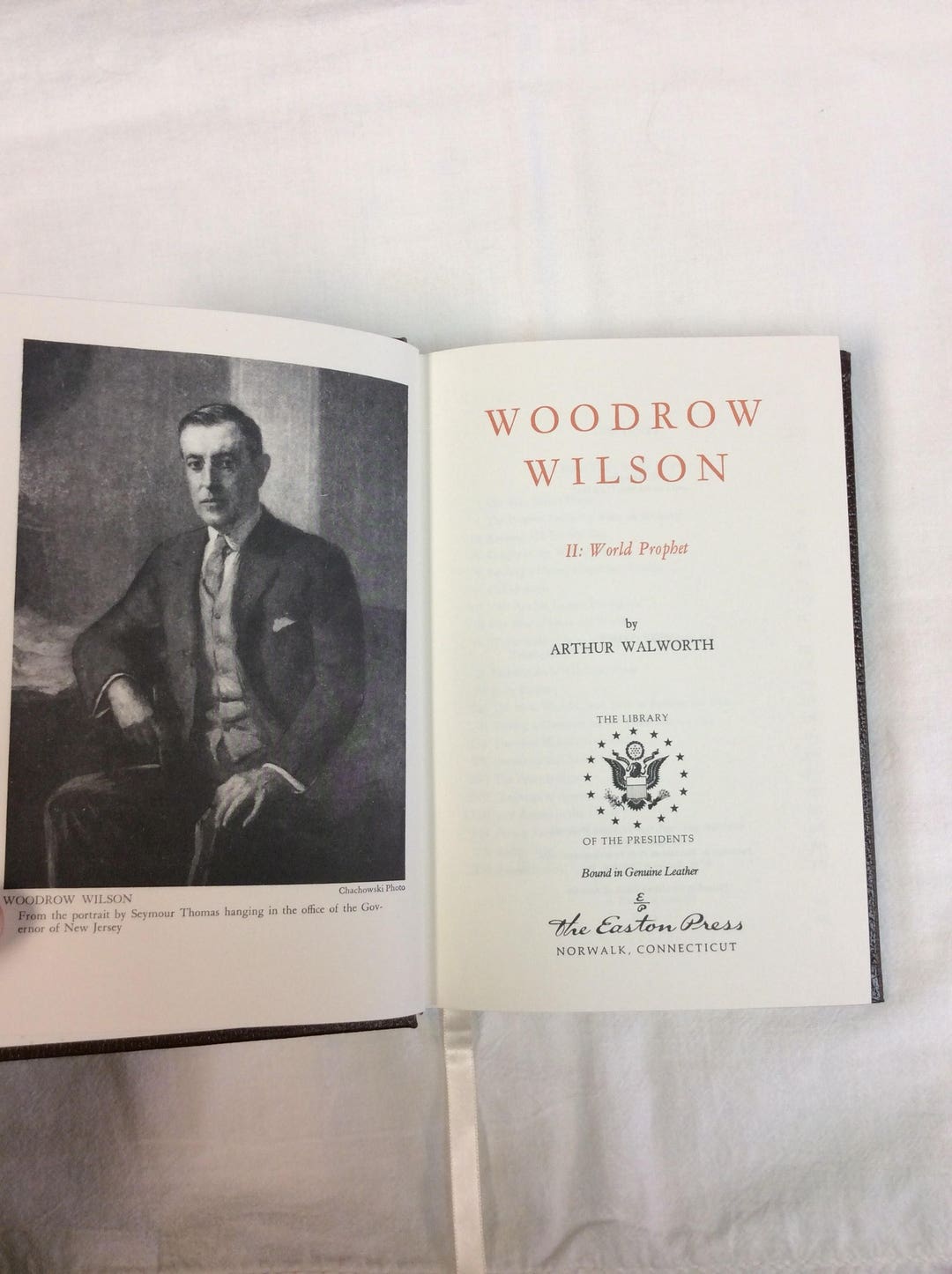 Woodrow Wilson, World Prophet. by Arthur Walworth. 2nd Vol. C.1987 - Etsy
