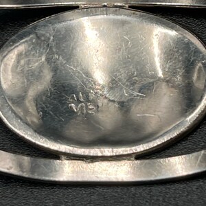 Sterling Silver Cuff Bracelet, Inlaid Mother of Pearl, Vintage Mexico ...