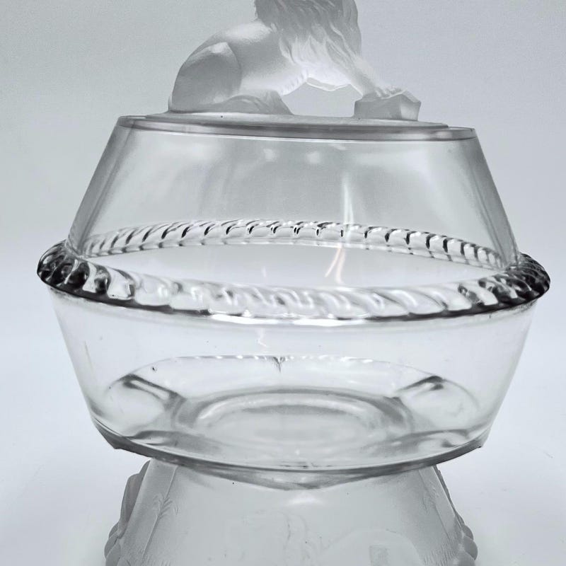 Antique Glass Candy Container - Etsy