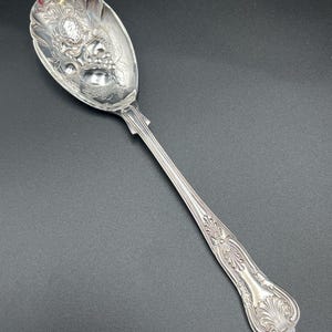 Ornate Fancy Salad Serving Set, Raimond Sheffield, Silver Plated ...