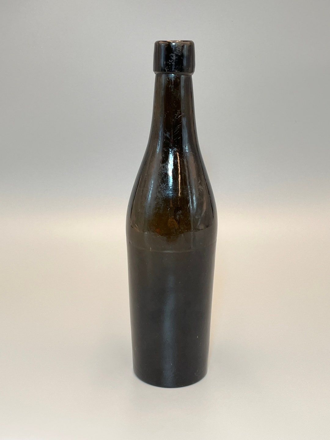 Victorian Era Glass Bottle, Applied Top 3 Piece Moulded Glass Ale, Beer ...