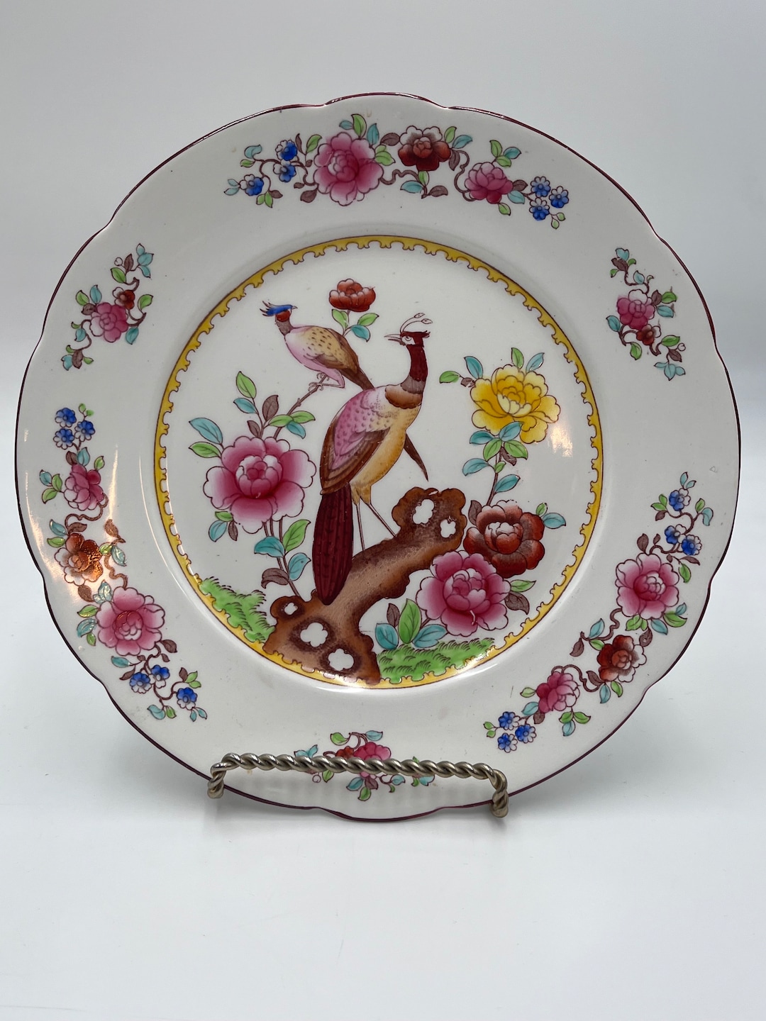 Plate, Hand Painted, F. Winkle & Co. Ltd, Old Chelsea, Whieldon Ware ...