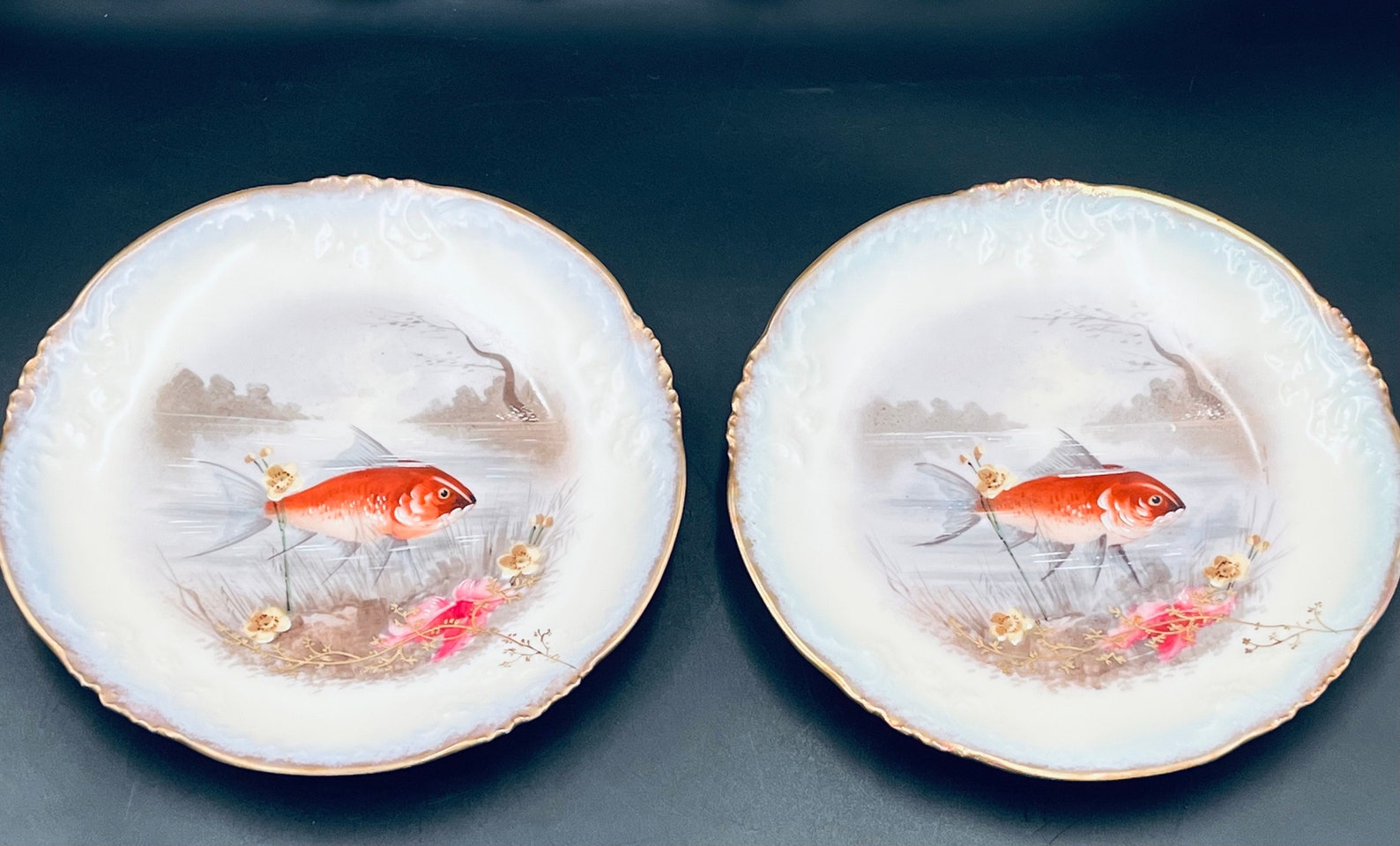 Fish Serving Set With 24K Gold Trim. Lazarus Strauss & Sons. Circa 1870 ...