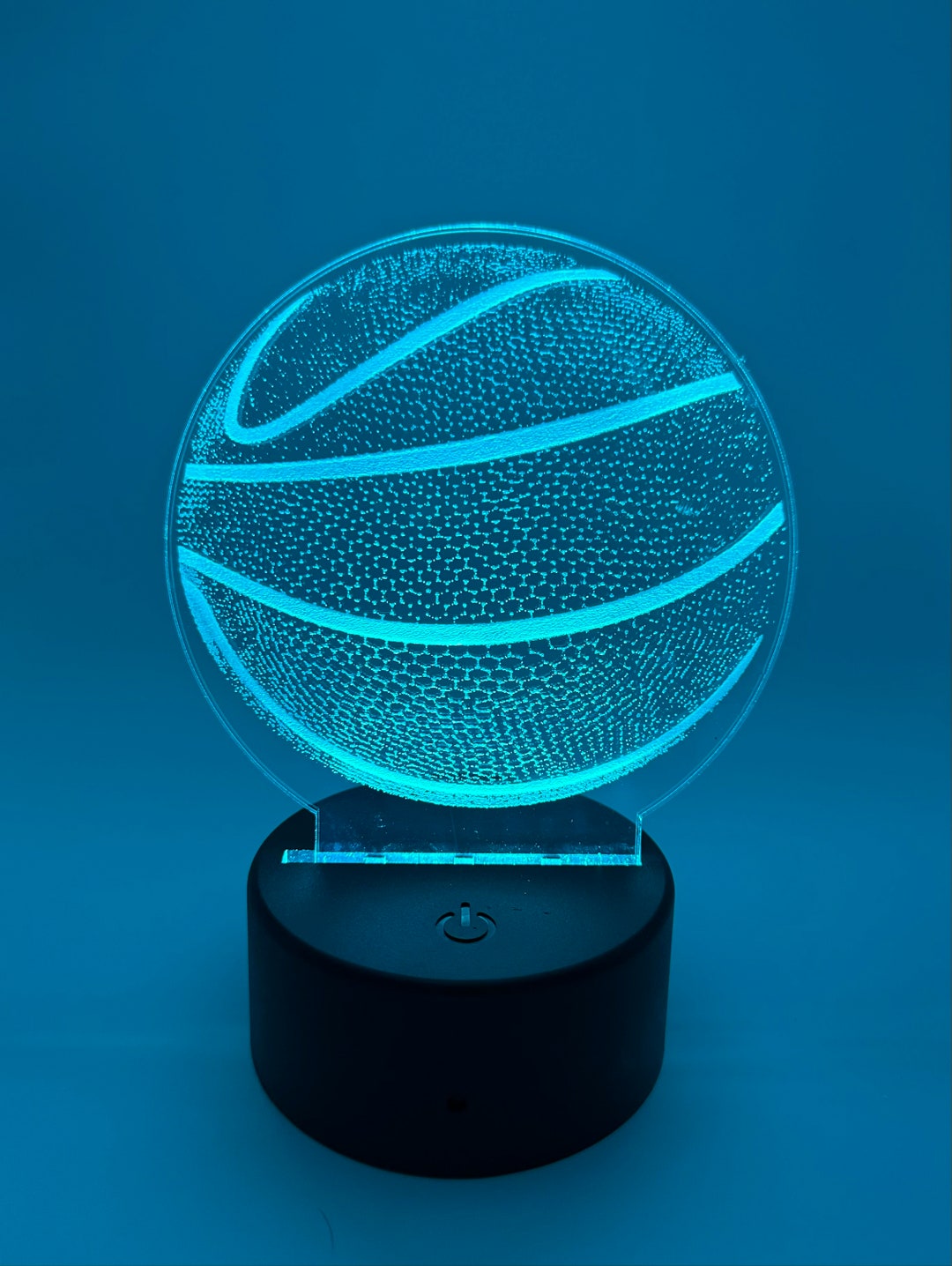 3-d Textured Basketball Laser Engraved Night Light With Color Changing ...