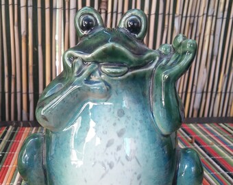 Vintage ceramic frog | Etsy