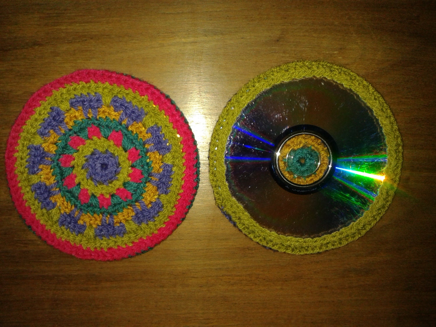 BRIGHT CD COASTER Pdf Crochet Pattern - Etsy