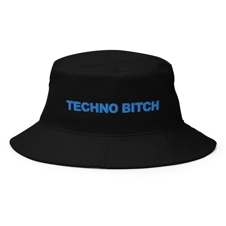 Techno Bitch/bucket Hat Embroidered - Etsy