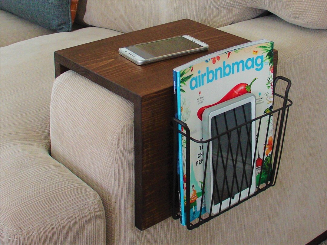 Simply Awesome Couch Sofa Arm Rest Wrap Tray Table With Side Storage ...