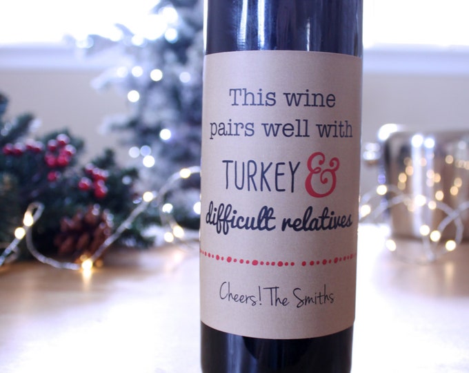 Tis the Season to Get Tipsy Wine Labels Holiday Wine Labels - Etsy