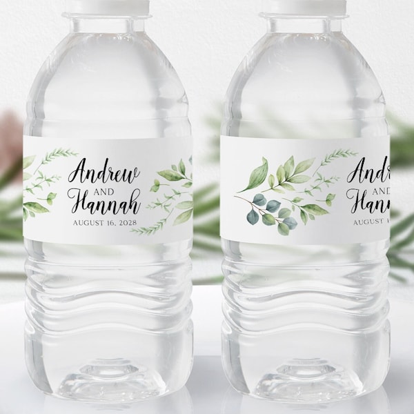 Water Bottle Wedding Labels - Etsy