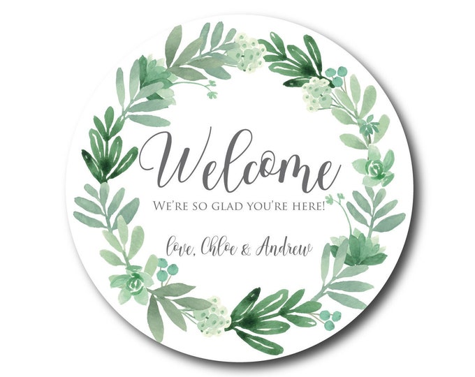 Welcome Stickers Wedding Welcome Labels Wedding Welcome Bag | Etsy