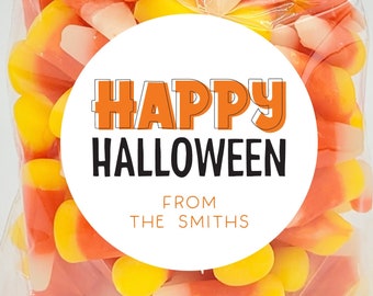 Trick or Treat Bag Stickers, Halloween Labels, Halloween Stickers ...