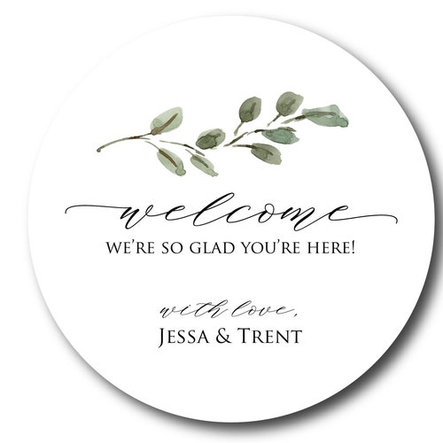 Wedding Welcome Stickers Welcome Bag Label Welcome Box Label - Etsy