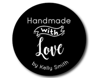 Handmade Sticker Handmade With Love Stickers Made With Love Label Made ...