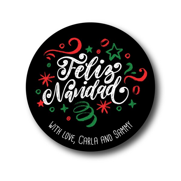 Feliz Navidad Stickers - Etsy