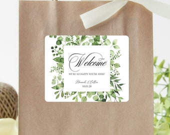 Custom Wedding Welcome Stickers Welcome Labels Large Box - Etsy