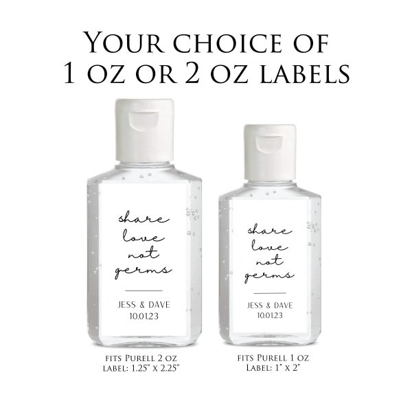 Hand Sanitzer Labels - Etsy